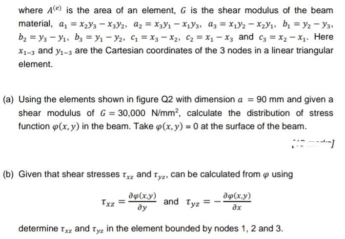 Solved 2. A beam with a triangular shaped cross-section is | Chegg.com