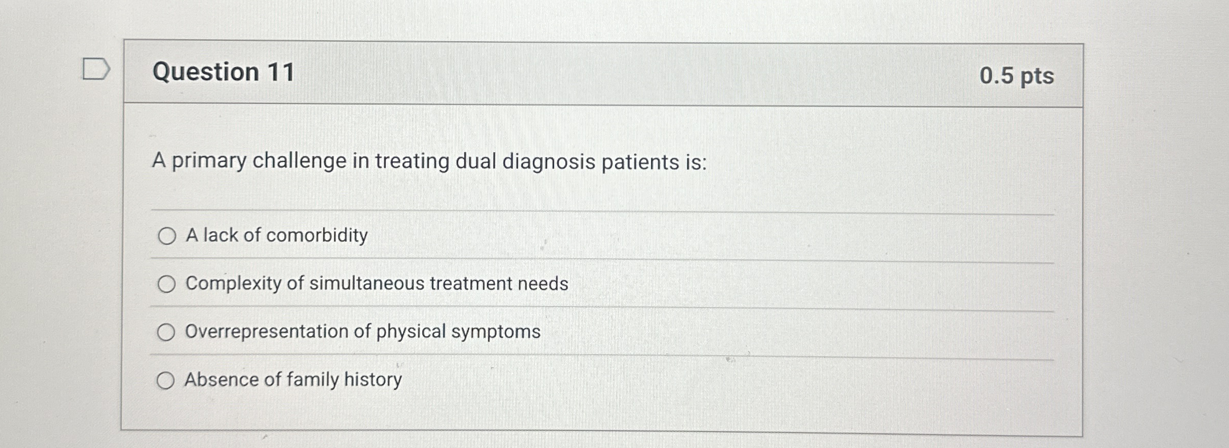 Solved Question 110.5 ﻿ptsA primary challenge in treating | Chegg.com