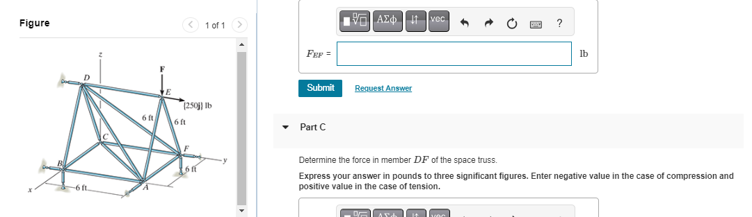 Solved The truss is supported by short links at A, ﻿B, ﻿D, | Chegg.com