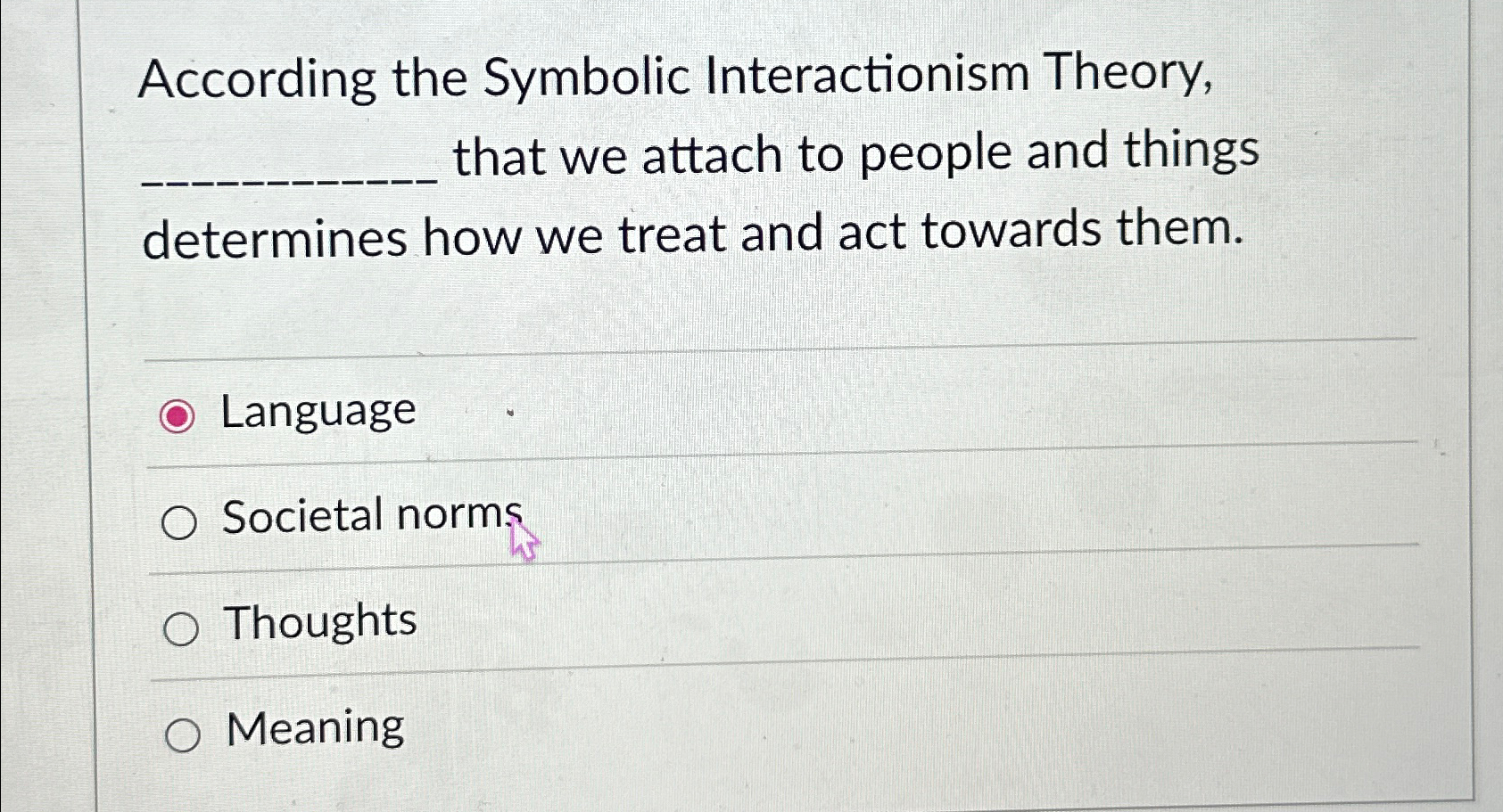 Solved According the Symbolic Interactionism Theory, that we | Chegg.com