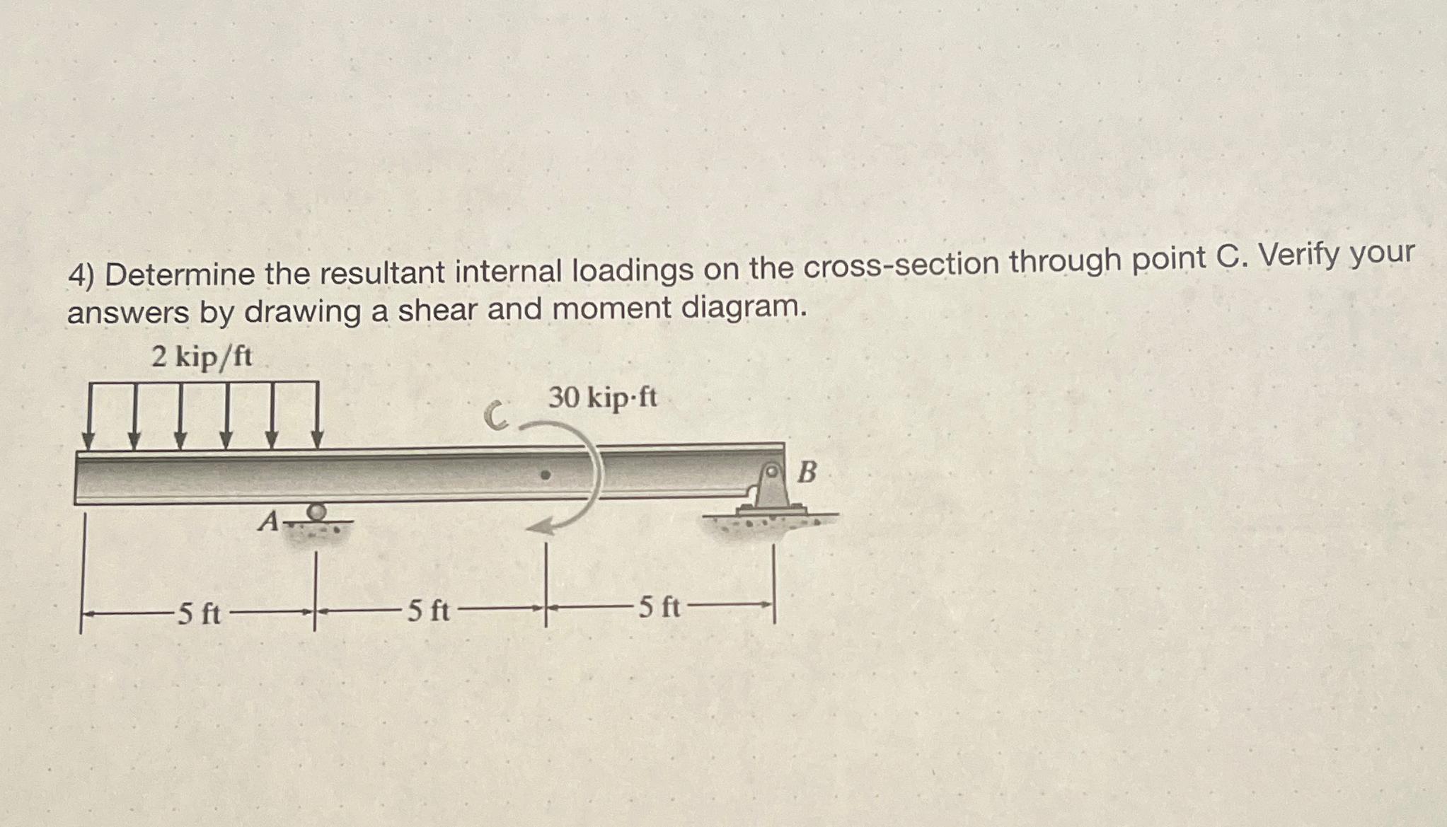 Solved Determine the resultant internal loadings on the | Chegg.com