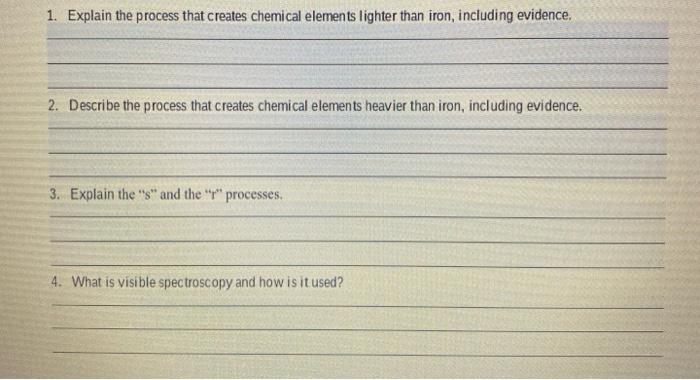 Where Do Chemical Elements ? D Come From? Everything | Chegg.com
