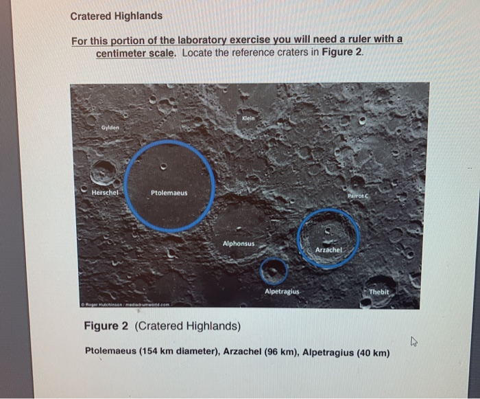 In figure 2, count the number of craters of each size | Chegg.com
