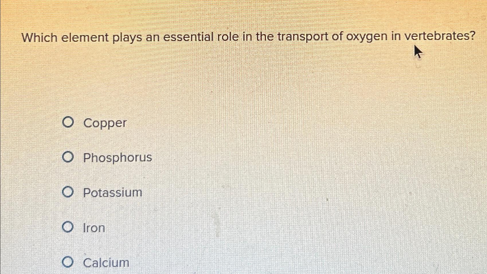 Solved Which element plays an essential role in the | Chegg.com