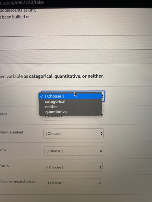 Solved Question 4 12 pts Classify each described variable as | Chegg.com