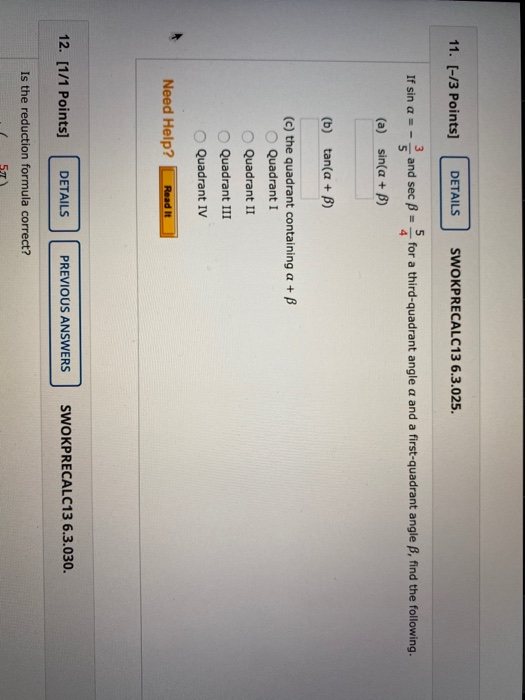 Solved 11. [-13 Points) DETAILS SWOKPRECALC13 6.3.025. If | Chegg.com Solved 11. [-13 Points) DETAILS SWOKPRECALC13 6.3.025. If | Chegg.com
