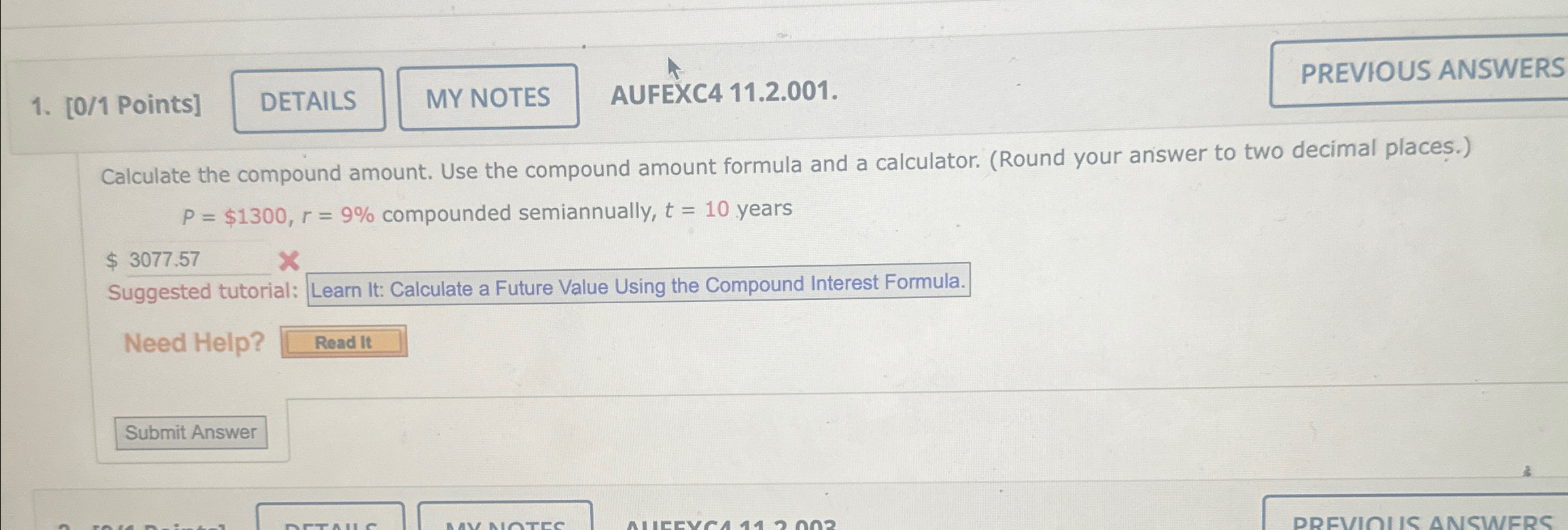 Solved Points]AUFEXC4 11.2.001Calculate the compound amount. | Chegg.com