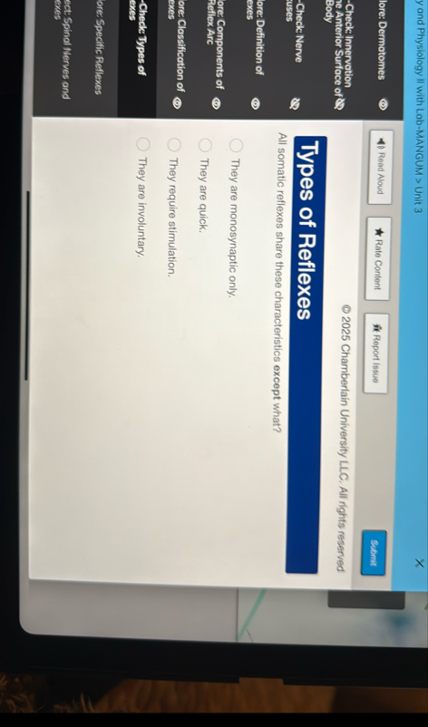 Solved y and Physiology II with Lob-MANGUM > ﻿Unit 3lore: | Chegg.com