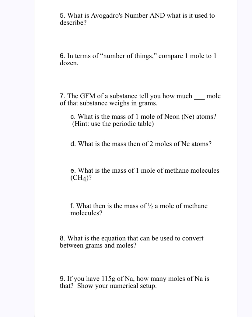 Solved What is Avogadro's Number AND what is it used to | Chegg.com