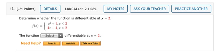 Solved ASK YOUR TEACHER PRACTICE ANOTHER 13. (-/1 Points) | Chegg.com