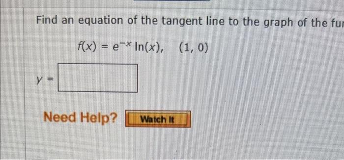 Solved Find an equation of the tangent line to the graph of | Chegg.com
