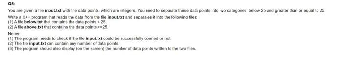 Solved You are given a file input.txt with the data points, | Chegg.com