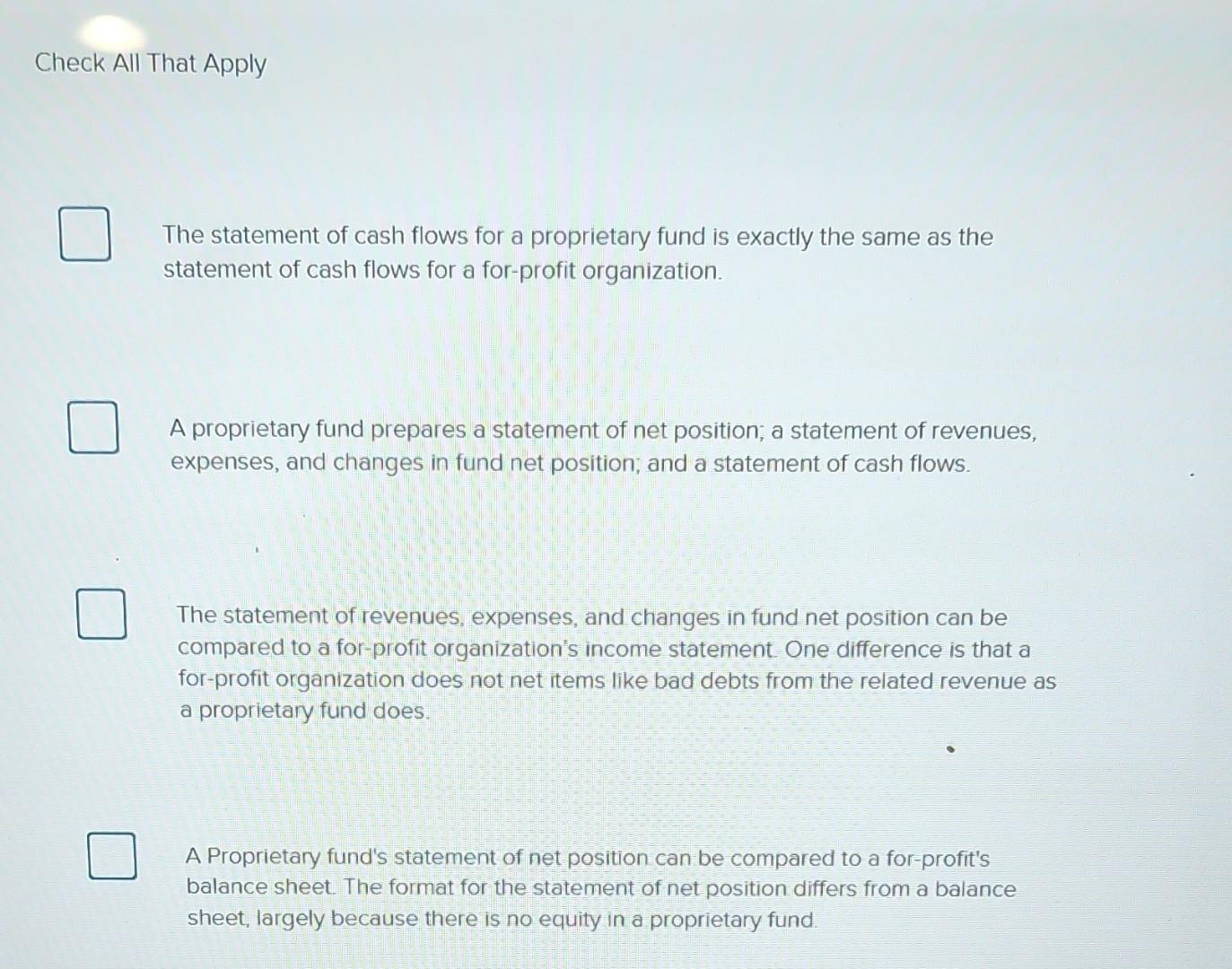 Solved From the list of statements below, select all the | Chegg.com