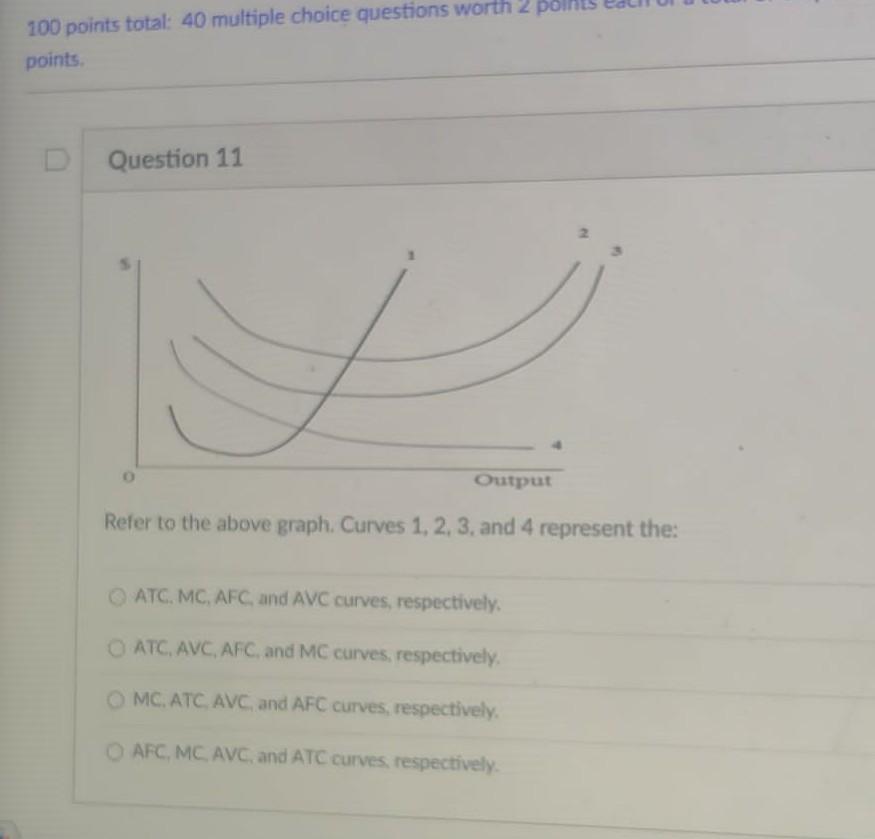 Solved 100 points total: 40 multiple choice questions worth | Chegg.com