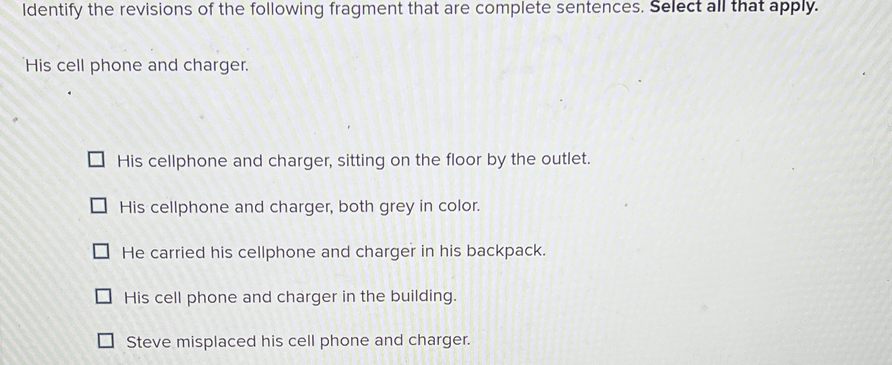 Solved Identify the revisions of the following fragment that | Chegg.com