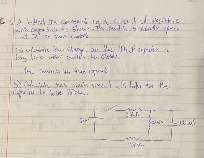 Solved Le A battery is conneeted to a circuit of resisters | Chegg.com