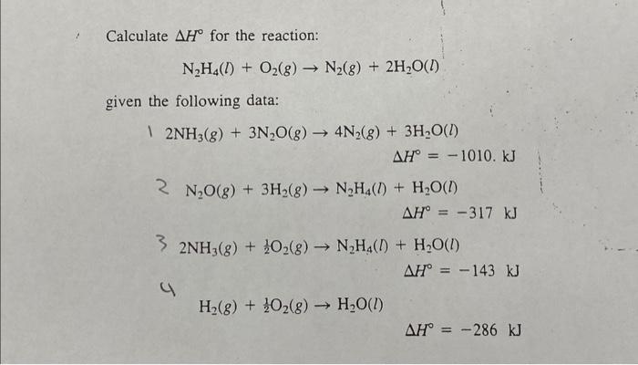 Solved Calculate ΔH∘ for the reaction: | Chegg.com