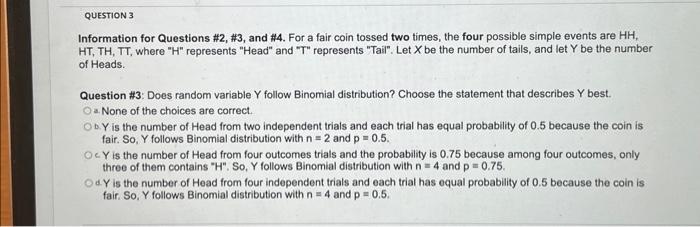 Solved Information for Questions \#2, \#3, and \#4. For a | Chegg.com
