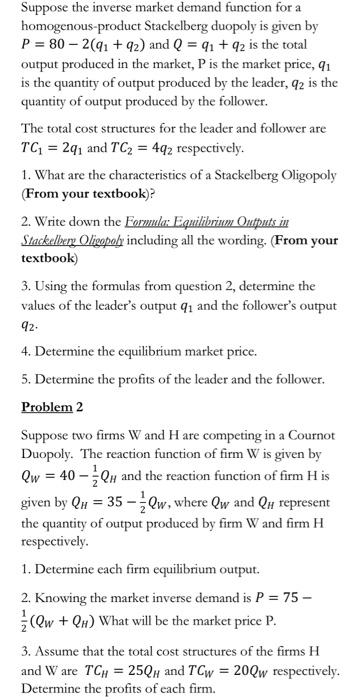 Solved Suppose the inverse market demand function for a | Chegg.com