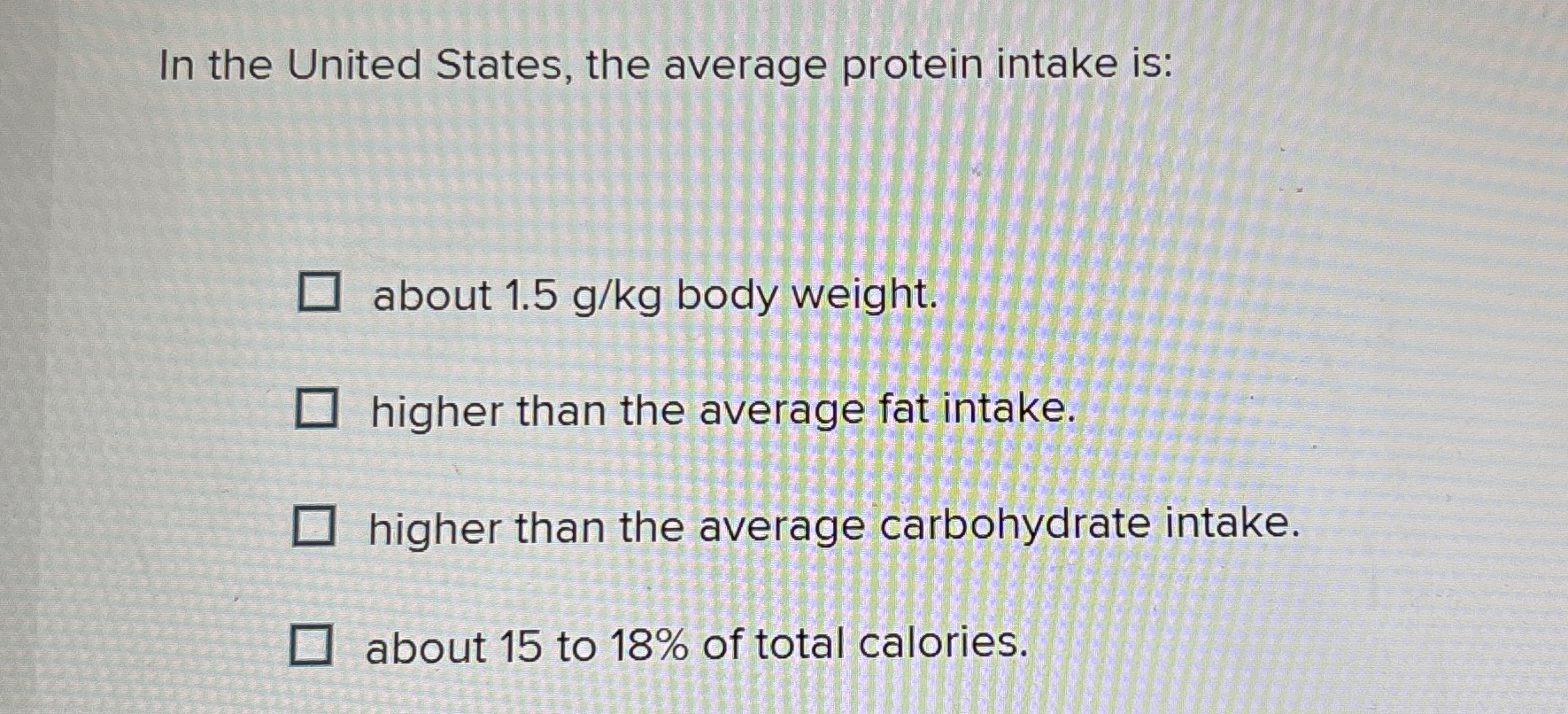 High Quality SOLUTION In the United States, the average protein intake ...