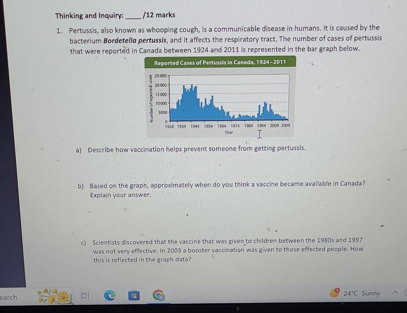 Solved Pertussis, also known as whooping cough, is a | Chegg.com