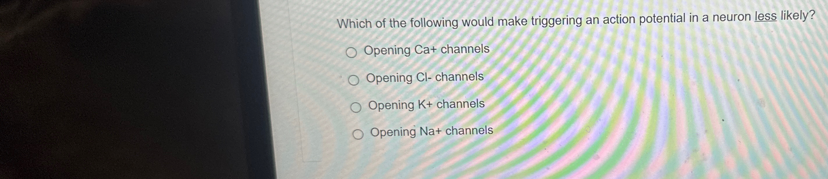Solved Which of the following would make triggering an | Chegg.com