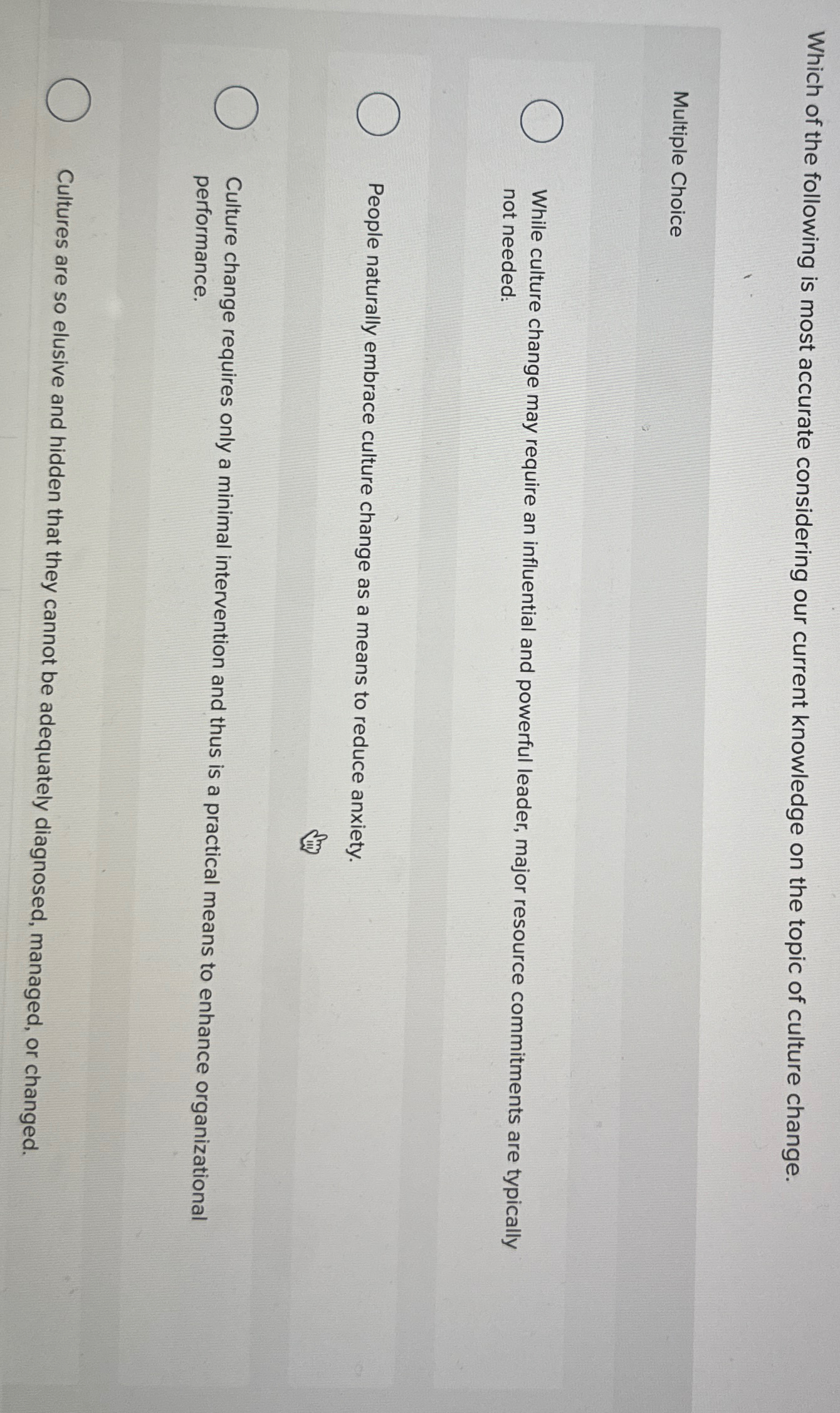 Solved Which of the following is most accurate considering | Chegg.com