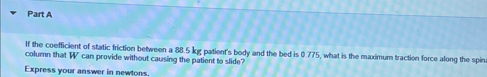Part AIf the coefficient of static friction between a | Chegg.com