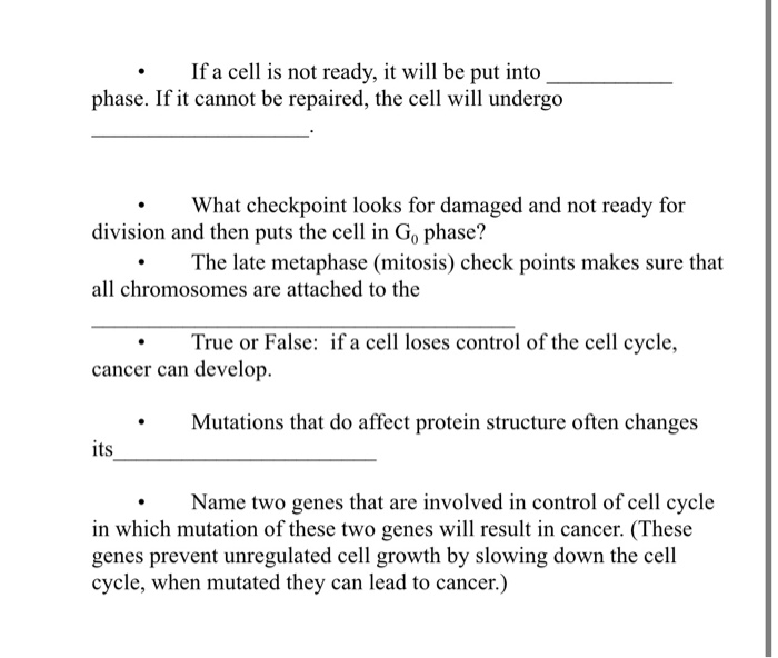 Solved BSC1005 Unit 2 Cell Cycle Worksheet 20 points Answer | Chegg.com
