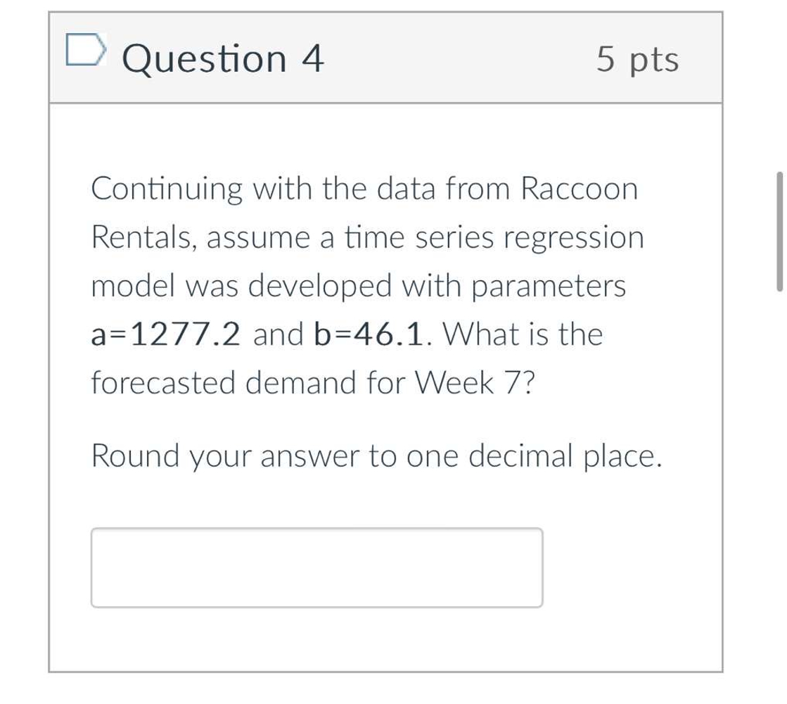 Solved Question 45 ﻿ptsContinuing with the data from | Chegg.com