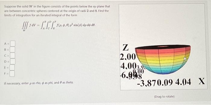 Solved Suppose the solid W in the figure consists of the | Chegg.com