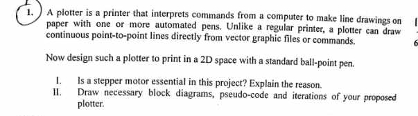 A plotter is a printer that interprets commands from | Chegg.com