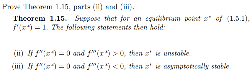 Solved Prove Theorem 1.15, ﻿parts (ii) ﻿and (iii).Theorem | Chegg.com