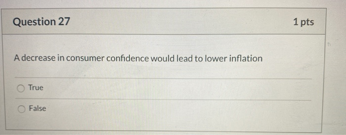 Solved Question 27 1 Pts A Decrease In Consumer Confidence 5809