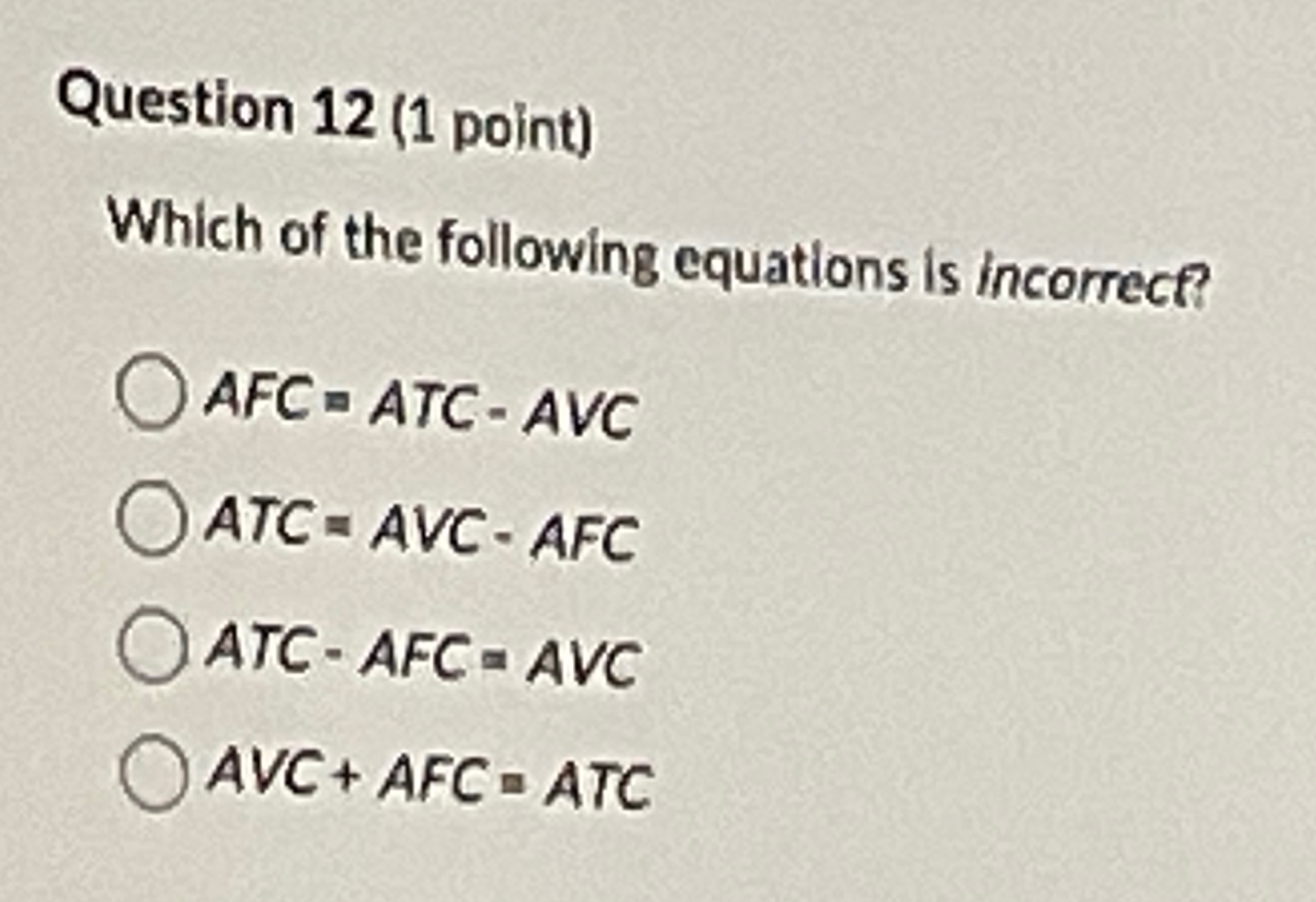 Solved Question 12 (1 ﻿point)Which of the following | Chegg.com