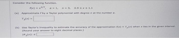 Solved Conslder the following function. | Chegg.com