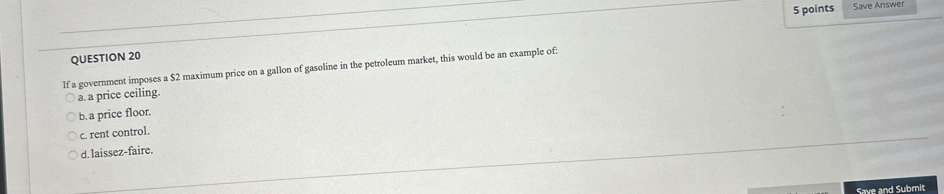 Solved 5 ﻿pointsSave AnswerQUESTION 20If a government | Chegg.com