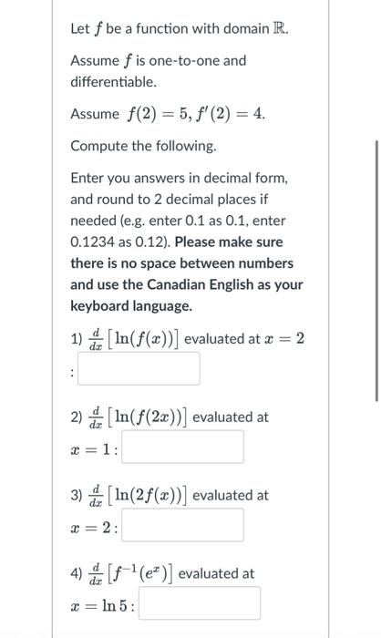 Solved Let f be a function with domain R. Assume f is | Chegg.com