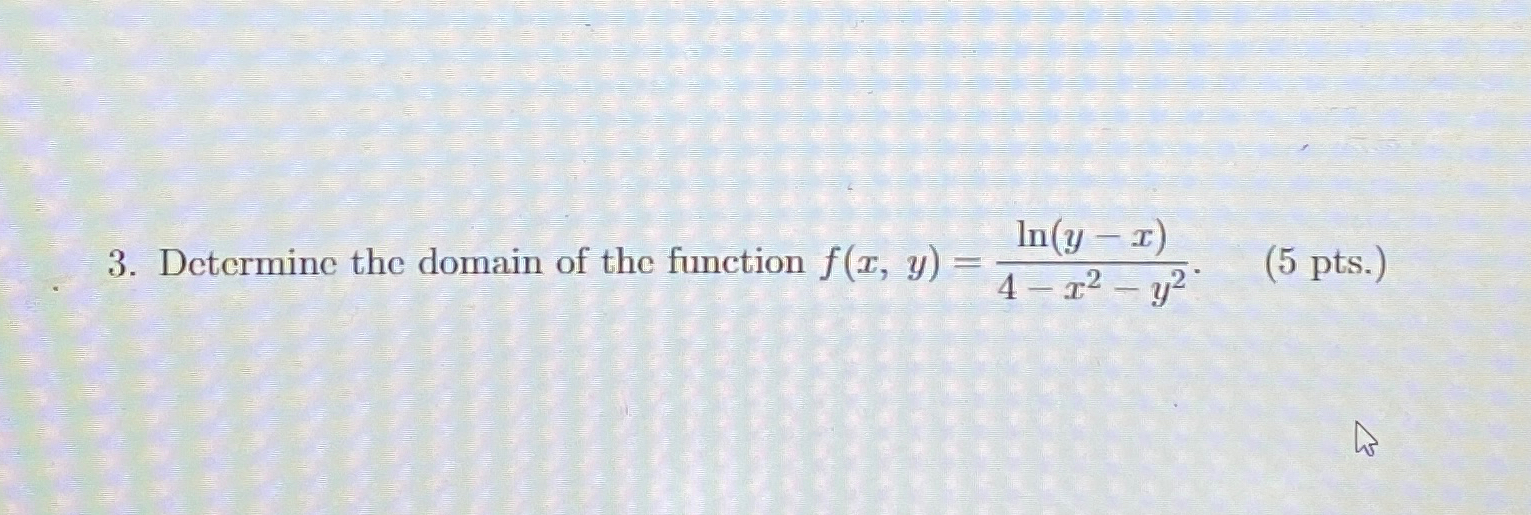 Solved Determine the domain of the function | Chegg.com