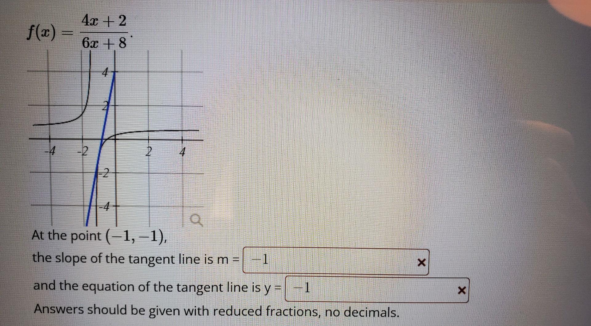 Solved At the point (−1,−1), the slope of the tangent line | Chegg.com