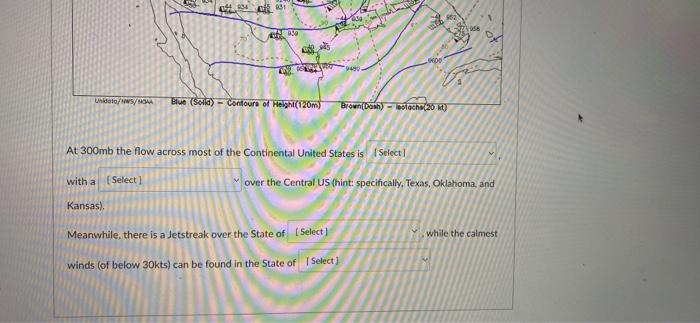 Solved Section 1 is based on the 300mb map below (click here | Chegg.com