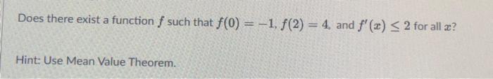 Solved Does there exist a function f such that | Chegg.com