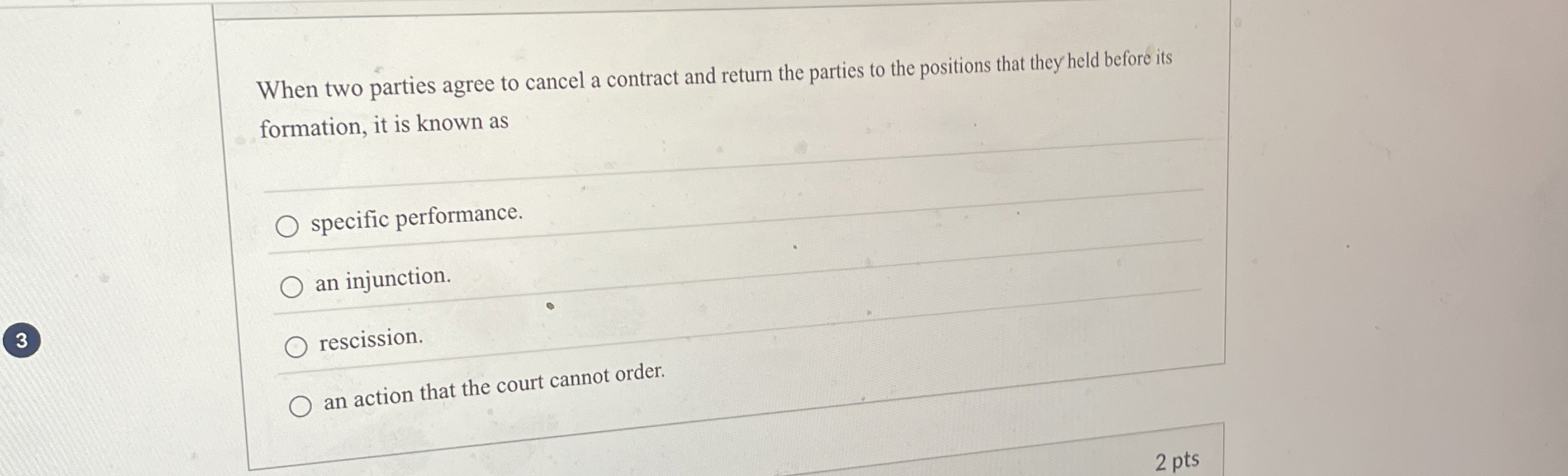 Solved When two parties agree to cancel a contract and | Chegg.com