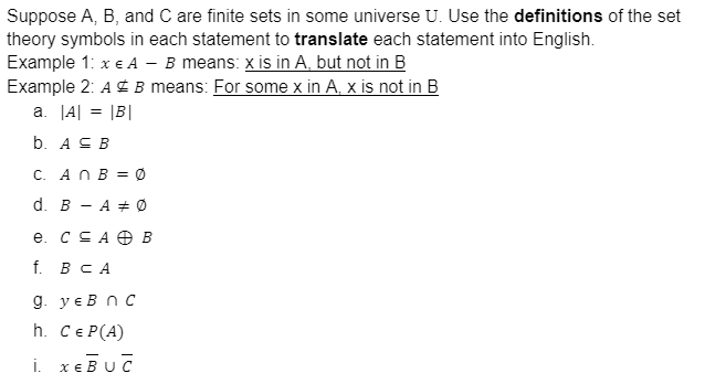 Solved Suppose A, ﻿B, ﻿and C are finite sets in some | Chegg.com