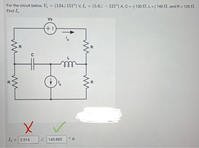 Solved For the circuit below, | Chegg.com