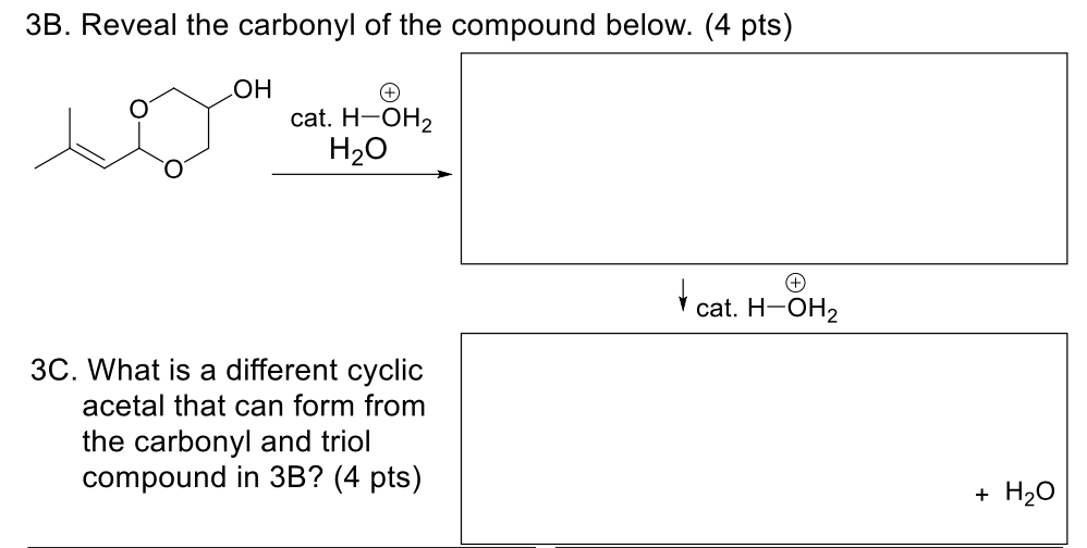 Solved 3B. ﻿Reveal the carbonyl of ﻿the compound below. | Chegg.com