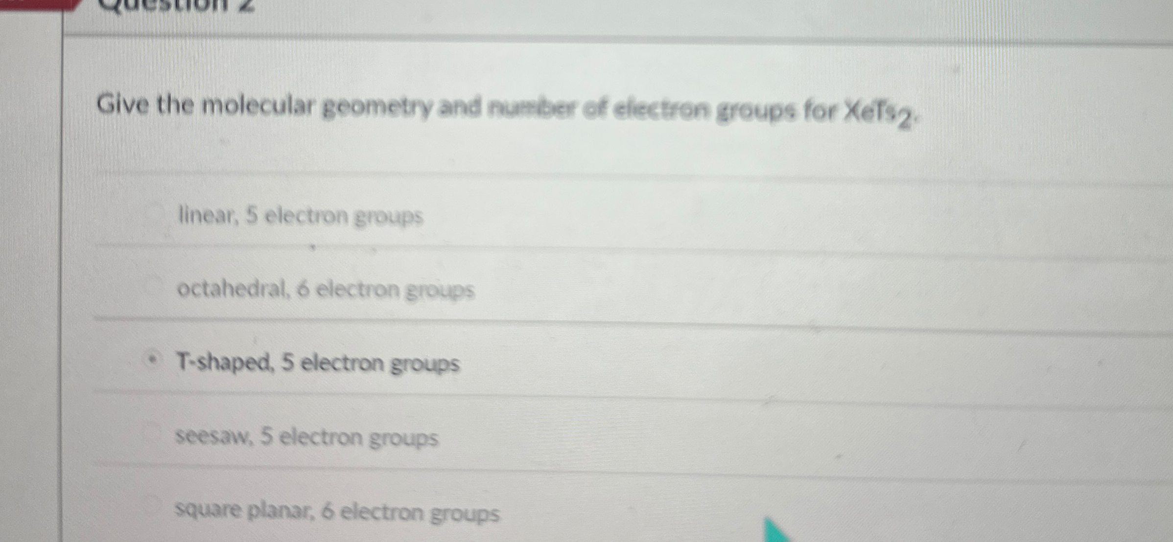 Solved Give the molecular geometry and number of electron | Chegg.com