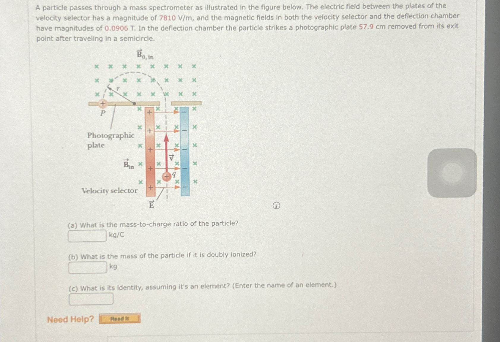 Solved A particle passes through a mass spectrometer as | Chegg.com