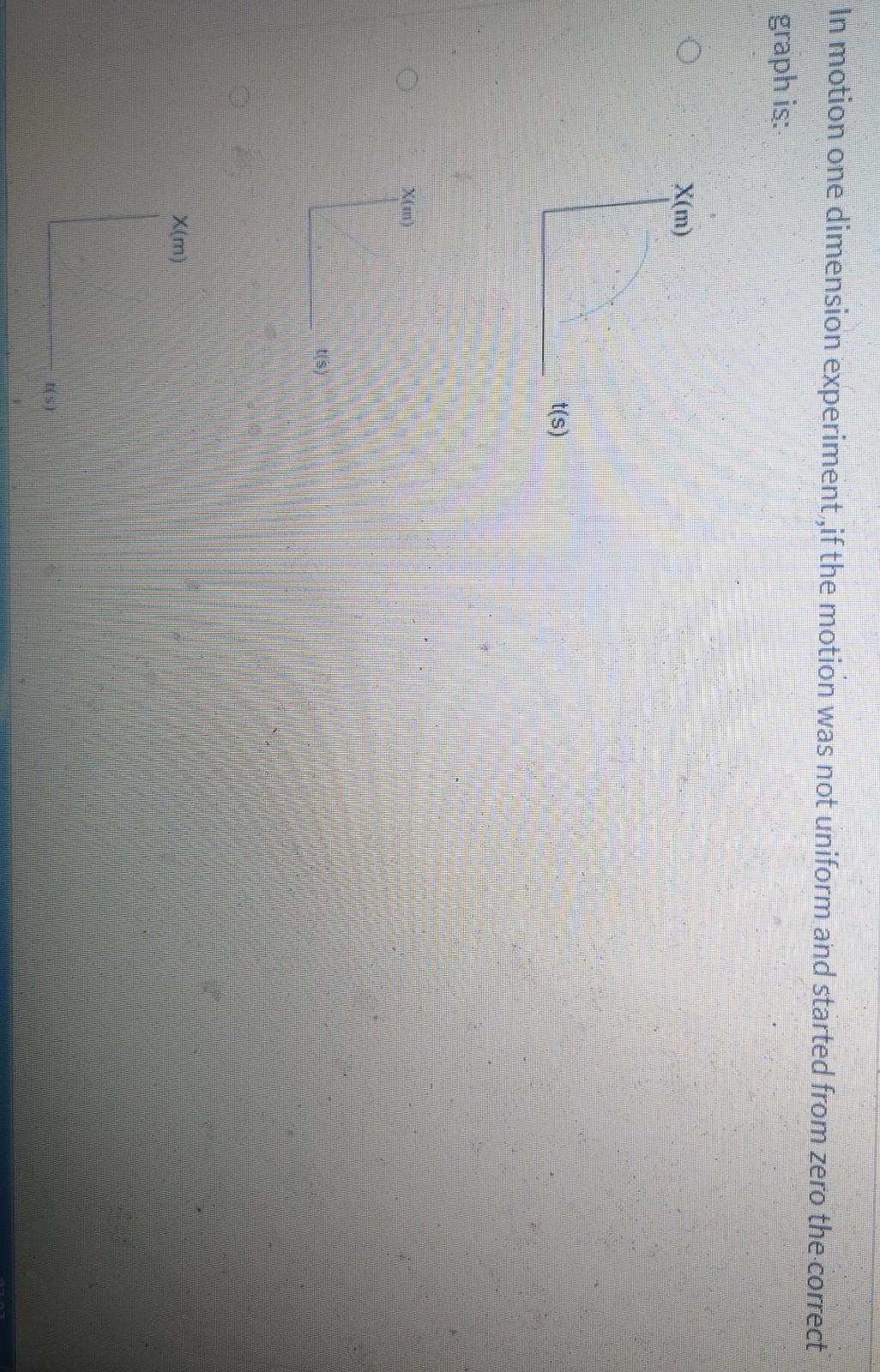 Solved In motion one dimension experiment, if the motion was | Chegg.com