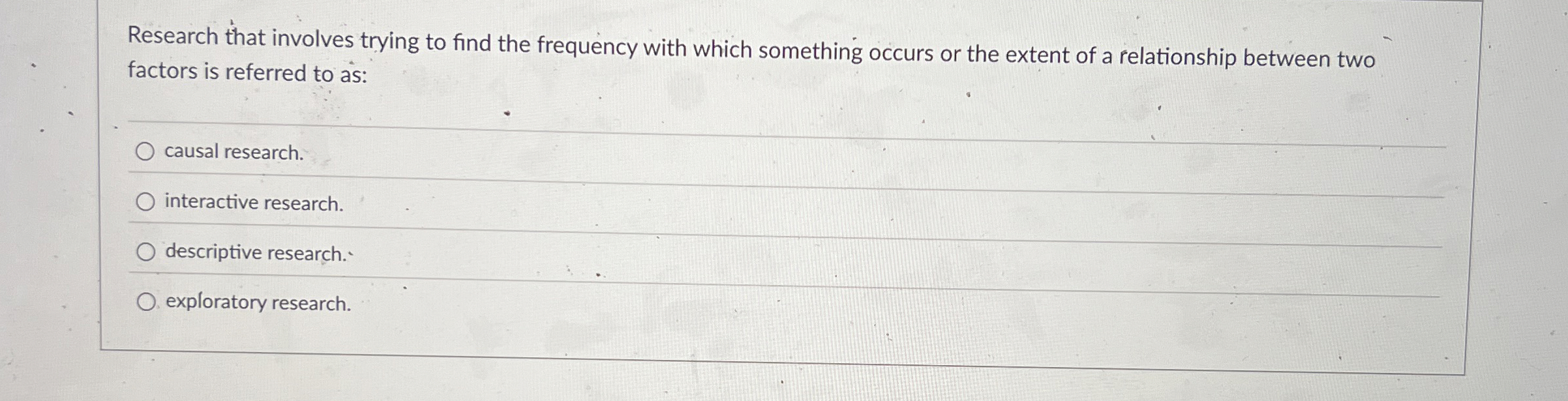 Solved Research that involves trying to find the frequency | Chegg.com
